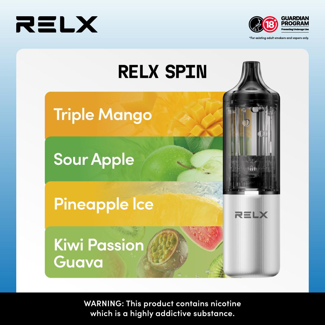 Shop Relx Spin 4000 Puffs Disposable Vape Pod Kit | Vape Wholesale